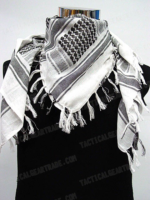 US Army Arab SAS Shemagh Kafiya Scarf Mask Black White for $9.44 ...
