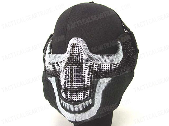 Stalker Type Half Face Metal Mesh Raider Mask Ver. 2 Skull Ghost for ...
