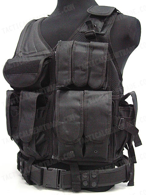 Airsoft Tactical Hunting Combat Vest Black for $31.49 Tacticalgeartrade-uk