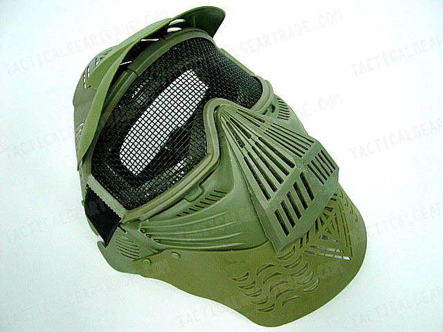 Full Face Airsoft Goggle Mesh Mask w/Neck Protect OD for $16.79 ...