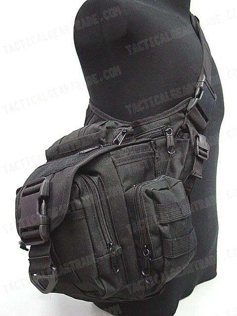Tactical Utility Shoulder Pack Carrier Bag Black for $15.74 ...