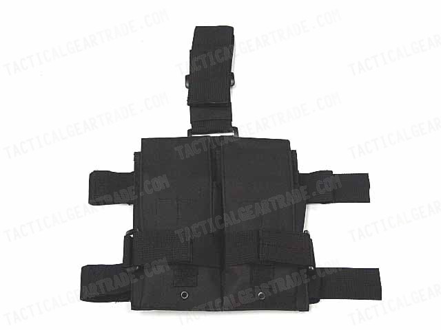Double Magazine Drop Leg Pouch Black for $7.34 Tacticalgeartrade-uk