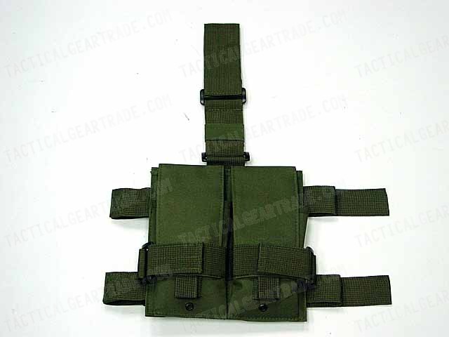 Double Magazine Drop Leg Pouch OD for $7.34 Tacticalgeartrade-uk
