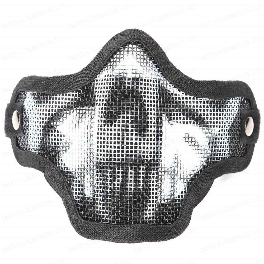 Deluxe Stalker Type Half Face Metal Mesh Protector Mask Ghost for $12. ...
