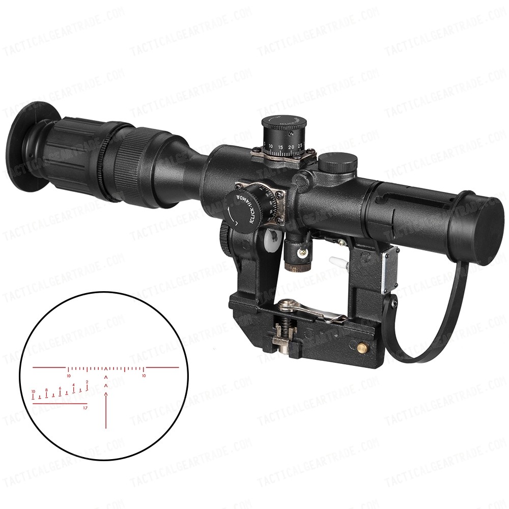 4x26 SVD Red Illuminated Rifle Sniper Scope for $82.99 Tacticalgeartrade-uk